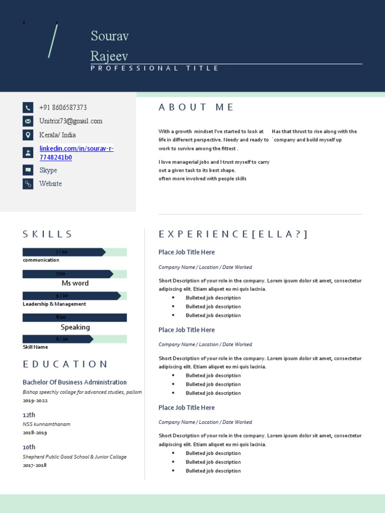 Sourav Incomplete Resume | PDF