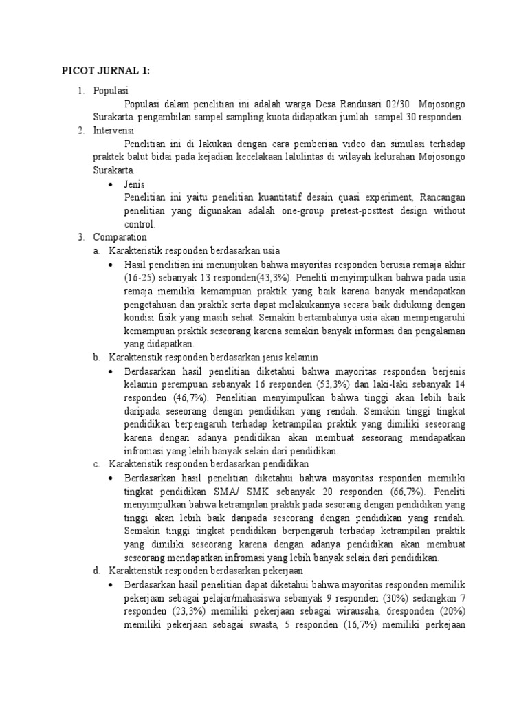 Picot Jurnal 1,2 Dan 3 (Ibu Hamdana) | PDF