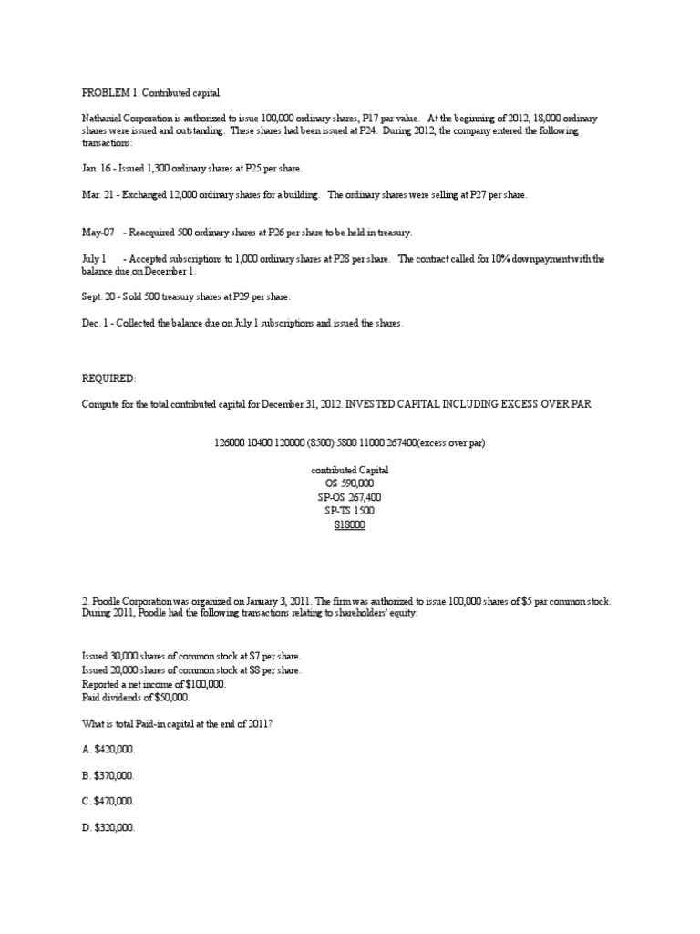 M3P2 | PDF | Treasury Stock | Retained Earnings
