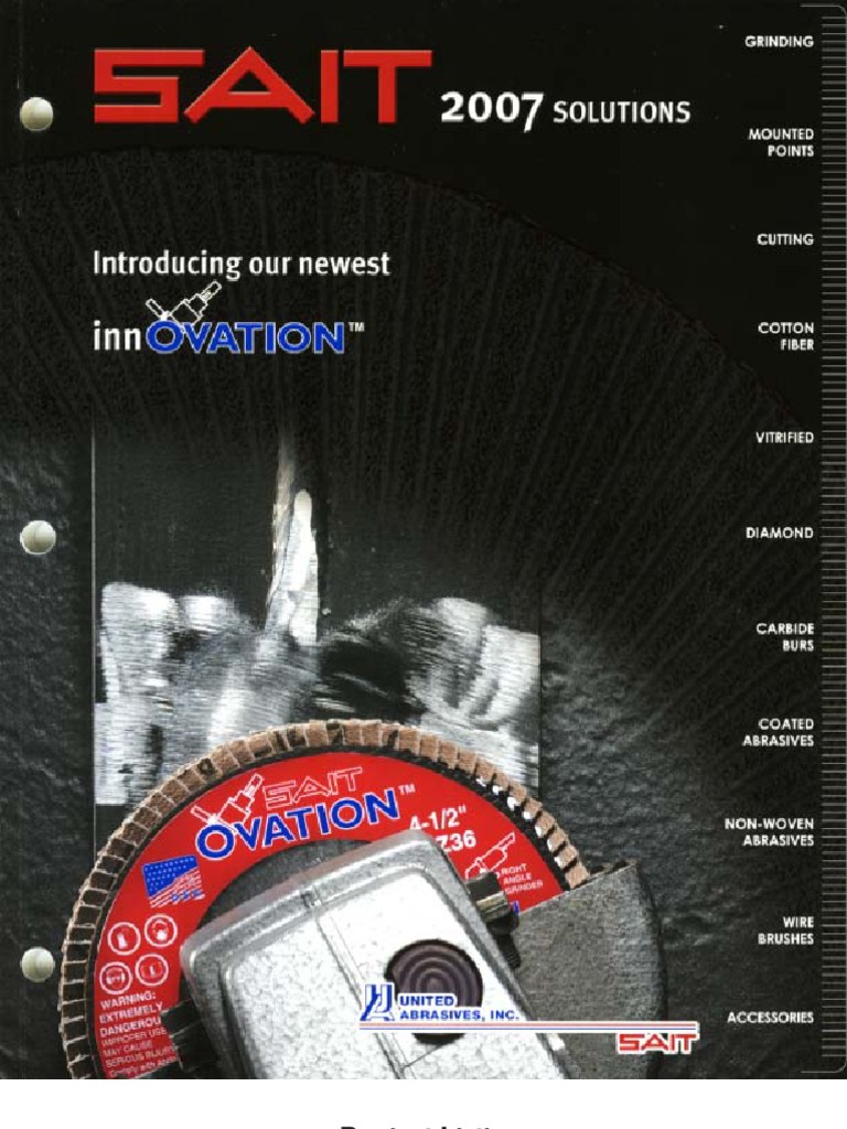 SAIT | PDF | Abrasive | Grinding (Abrasive Cutting)