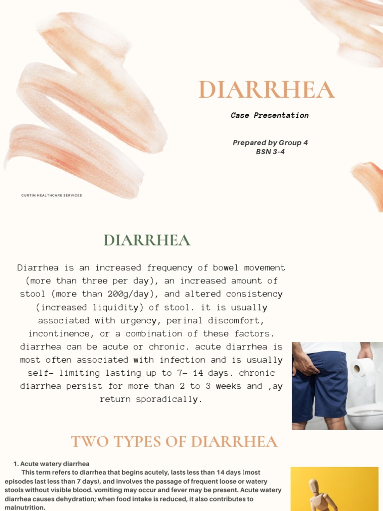 Group 4 Case Presentation Diarrhea | PDF | Diarrhea | Diet & Nutrition