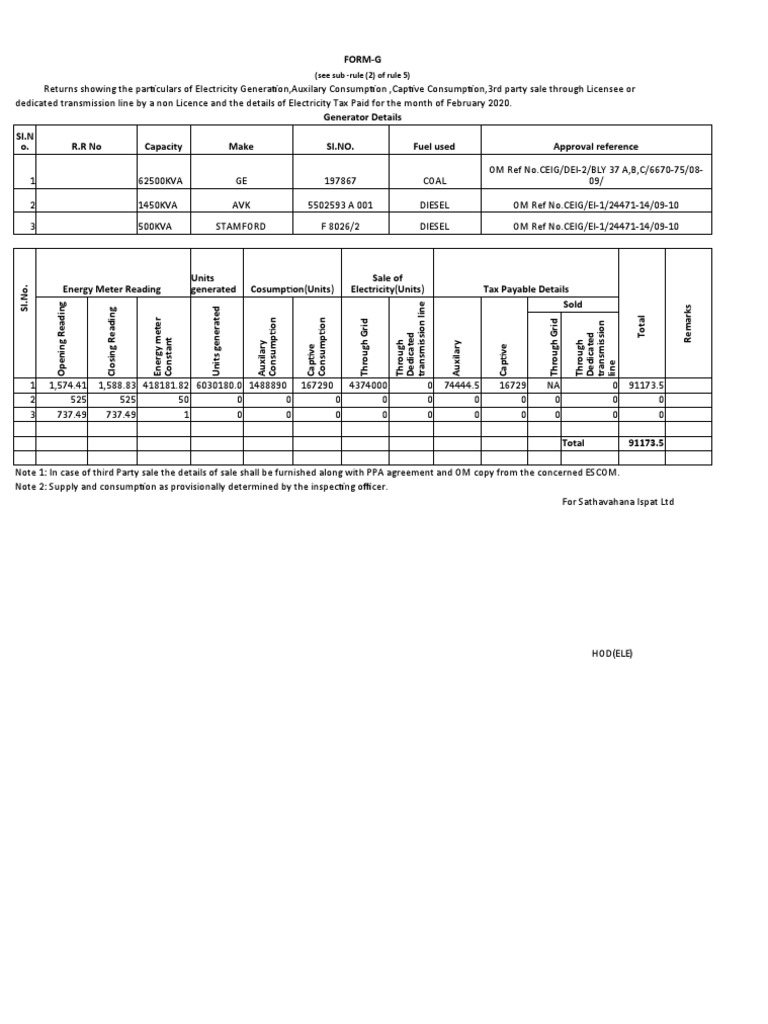Form-G: (See Sub - Rule (2) of Rule 5) | PDF | Electromagnetism ...