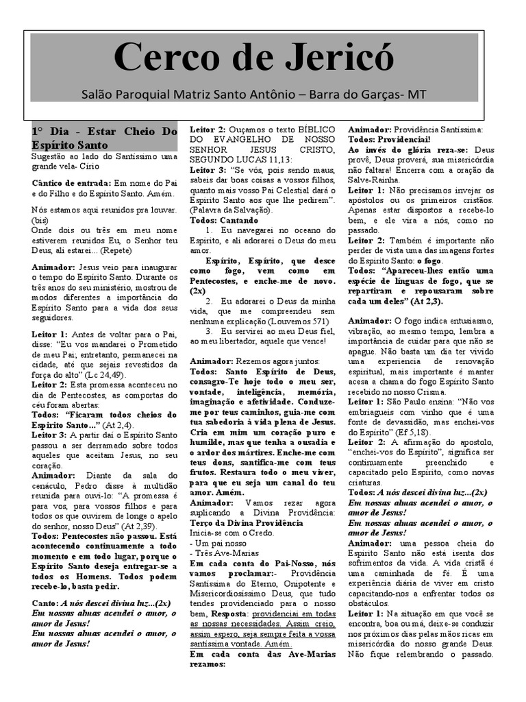 Cerco de Jerico | PDF | Rosário | Oração