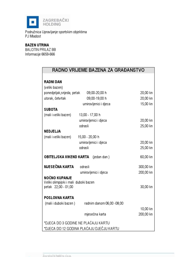 Bazen Utrina - Građanstvo | PDF