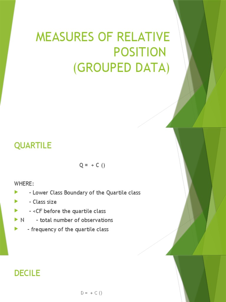 Measures of Relative Position in Data | PDF | Percentile | Statistics