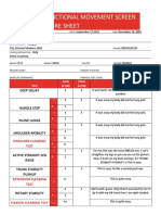 FMS Scoring Sheet | PDF