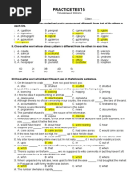 Entrance Exam Practice Test 1 KEY - Grade 9 | PDF | Language Arts ...