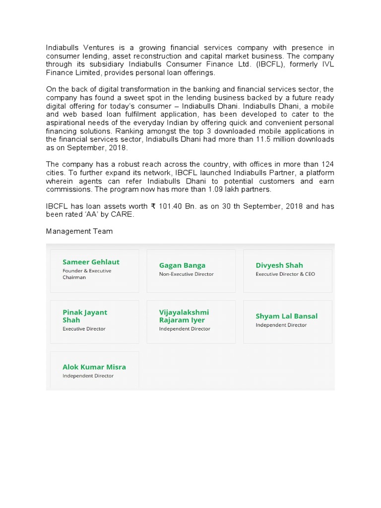 Indiabulls Ventures (Dhani Services) | PDF | Loans | Stocks