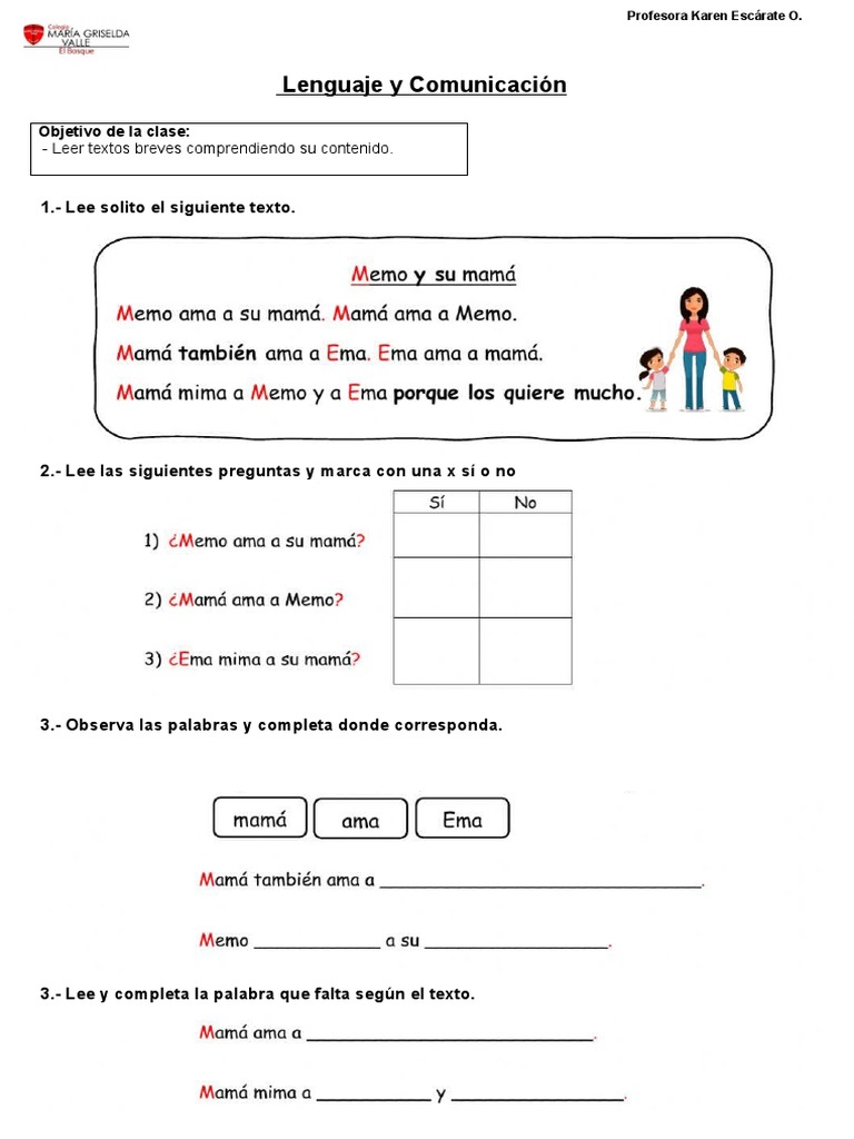 Lectura Letra M | PDF