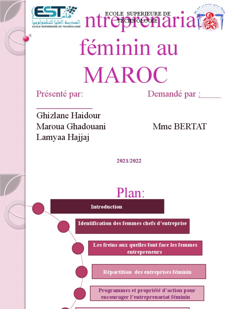 L'Entreprenariat Féminin Au MAROC | PDF