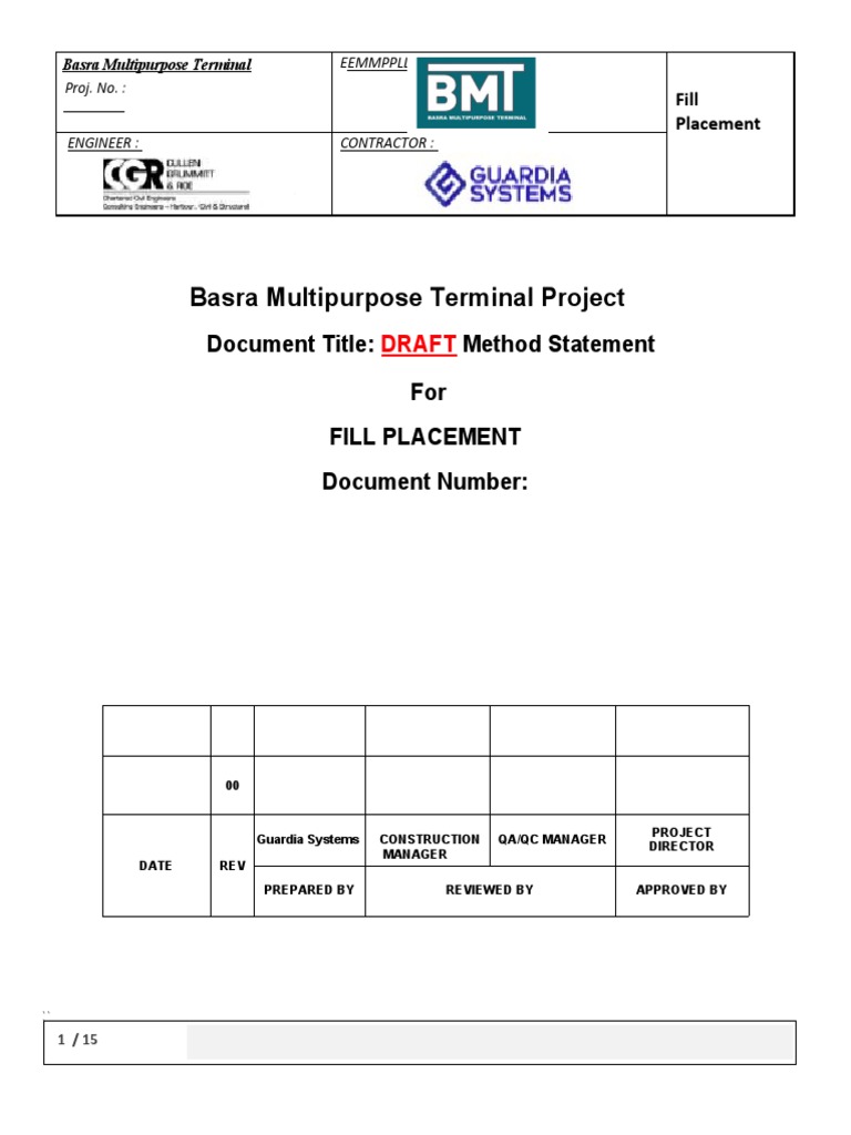 GS Concrete Pavers Method Statement-DRAFT | PDF
