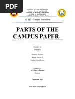 Parts of A Campus Paper | PDF