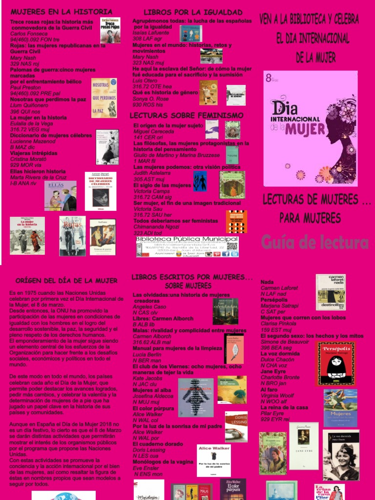 Guia Lectura Día de La Mujer | PDF | Mujer | Feminismo