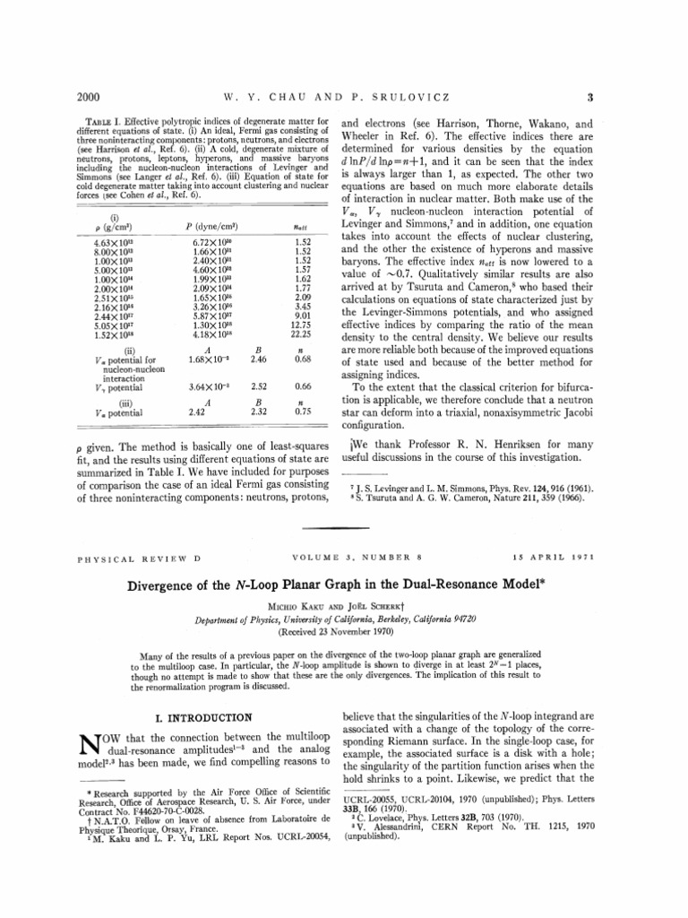 Divergence of The N-Loop Planar Graph in The Dual-Resonance Model (1971 ...