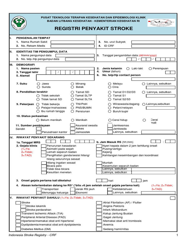 Formulir Stroke | PDF