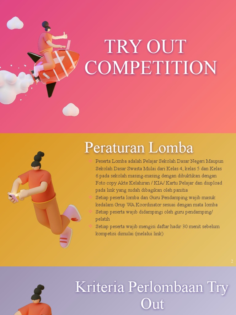 Presentasi Technical Meeting Lomba Try Out | PDF