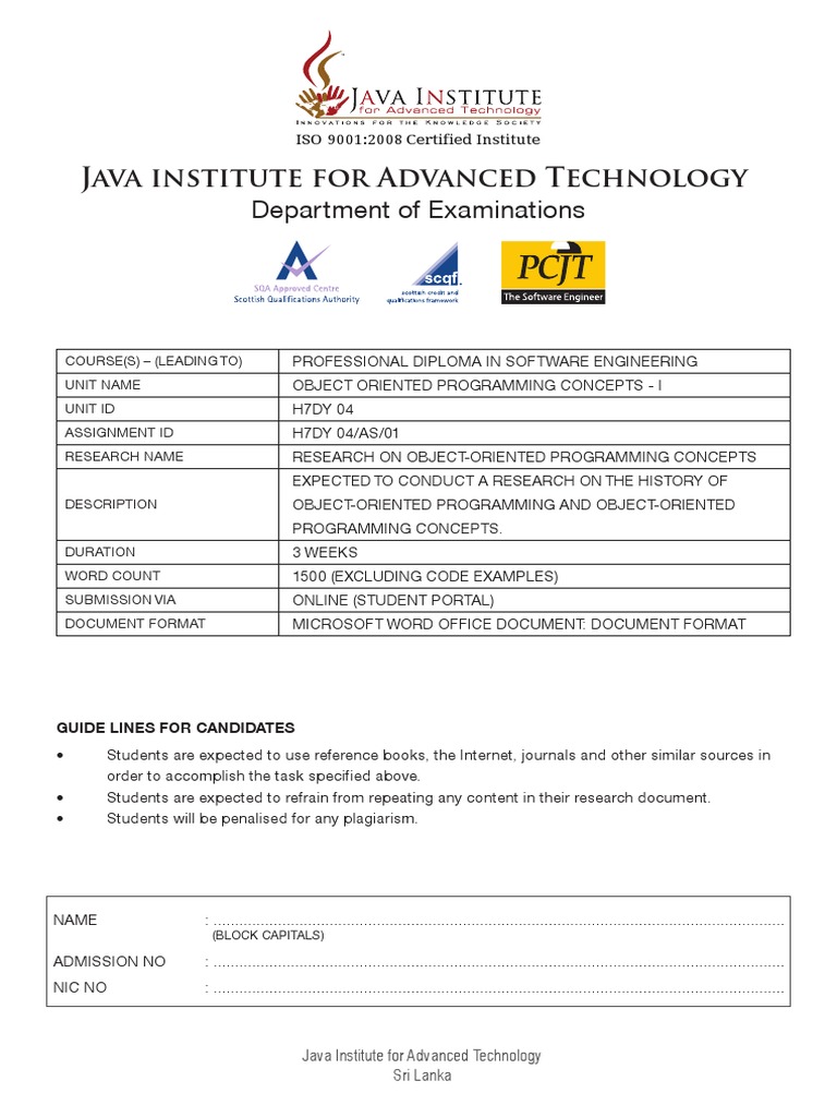 OOPC 1 Research Assignment | Download Free PDF | Object Oriented ... OOPC 1 Research Assignment | Download Free PDF | Object Oriented ...