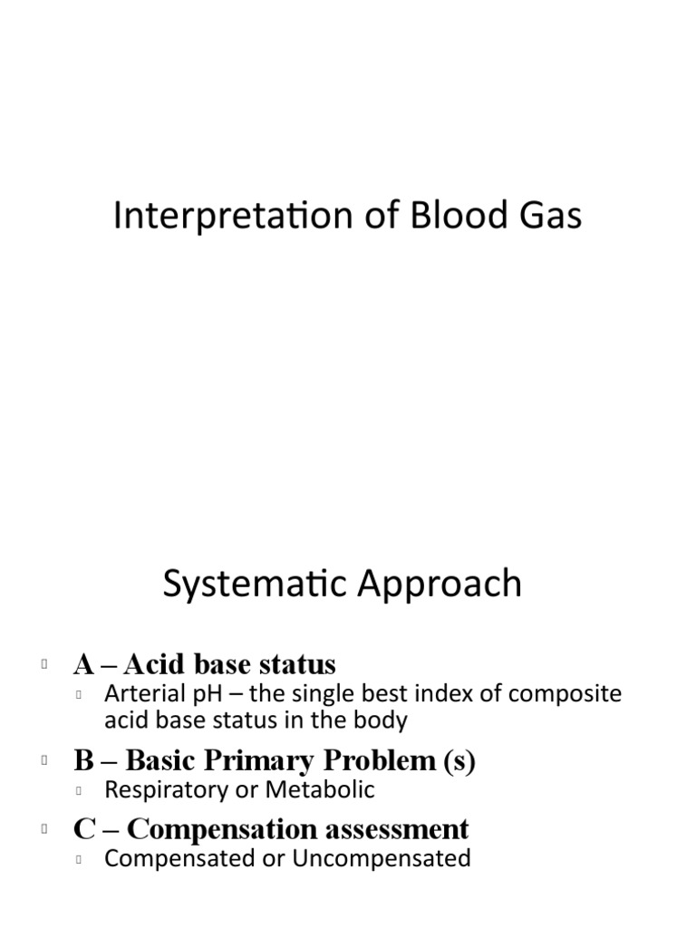 Interpretation of Blood Gases | PDF | Respiratory System | Physiology