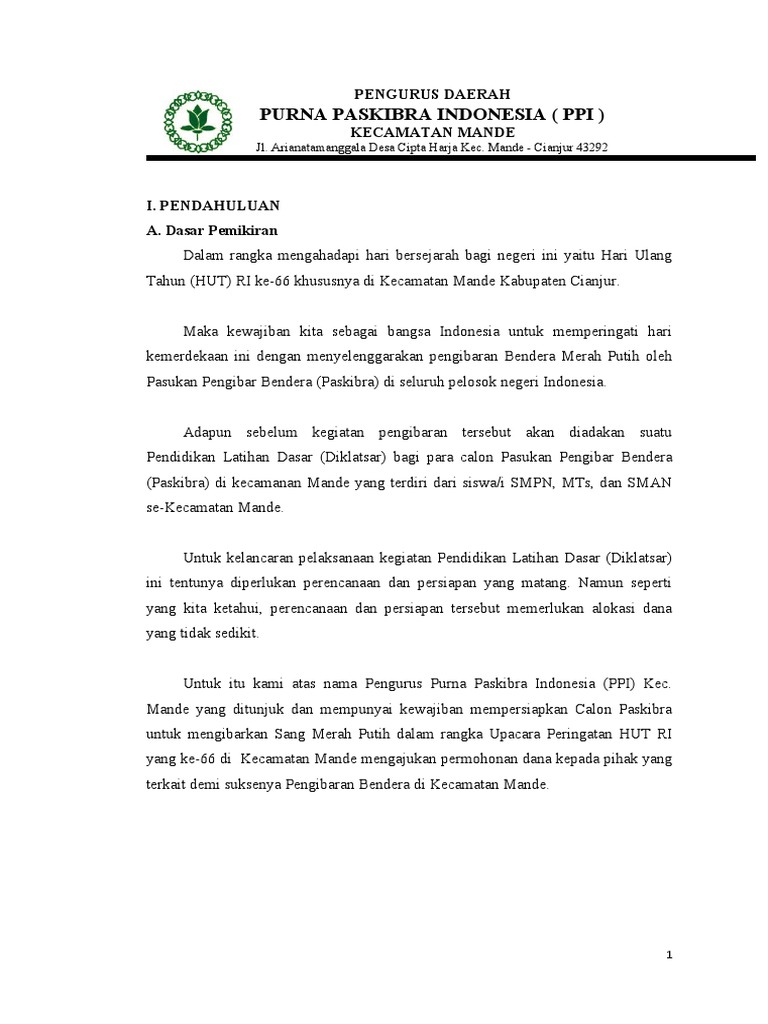 Proposal Paskibra 2011 | PDF Proposal Paskibra 2011 | PDF