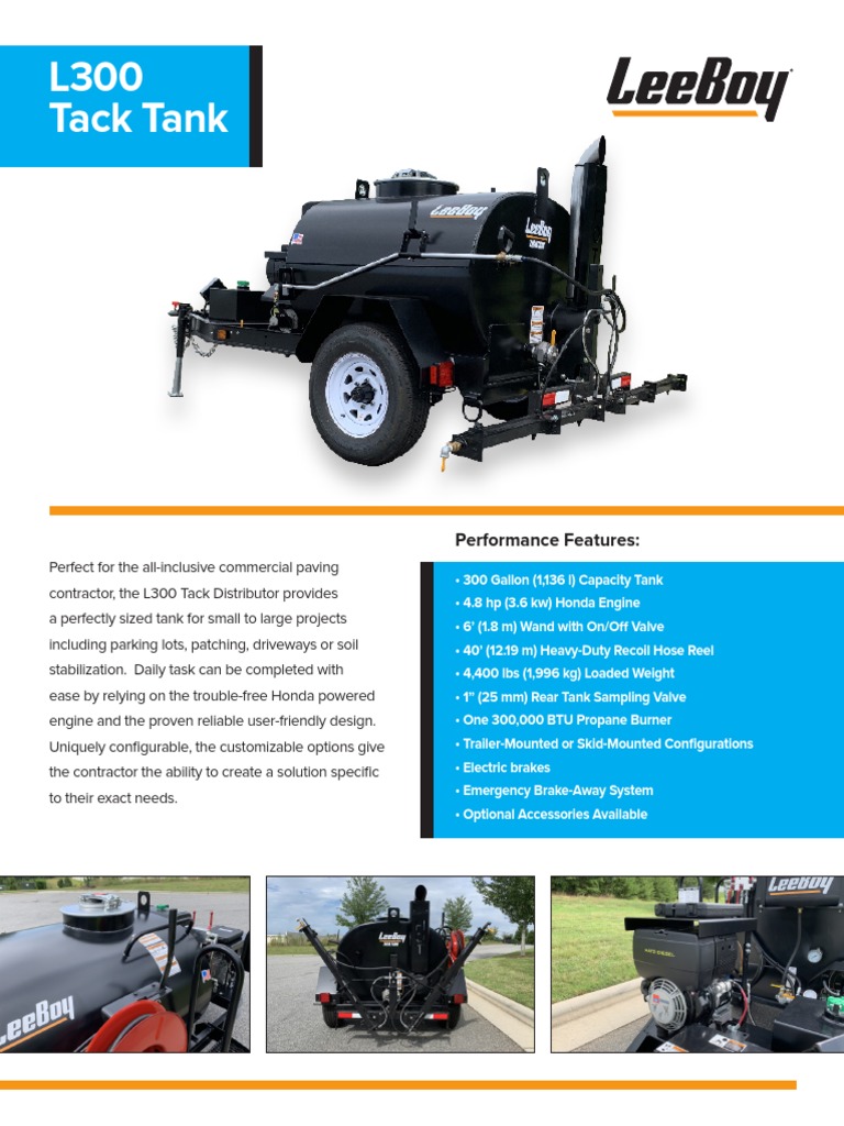 LeeBoy Tack Distributor L300 Brochure BR-4004.5-EN | PDF | Diesel ...