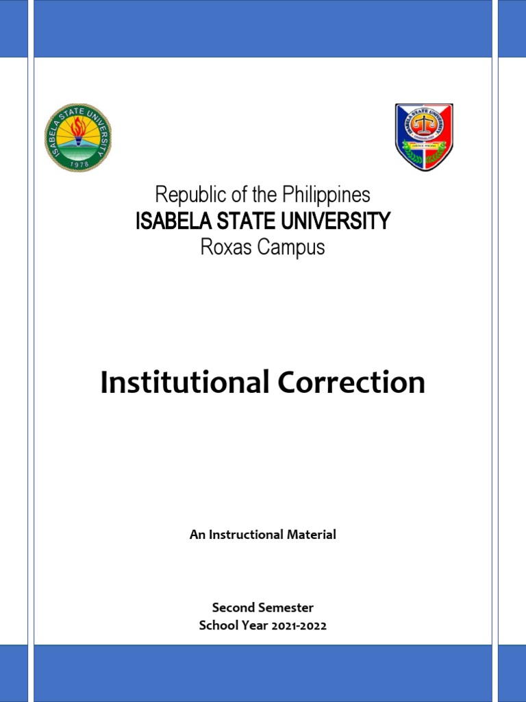 Institutional Correction | PDF | Prison | Crimes