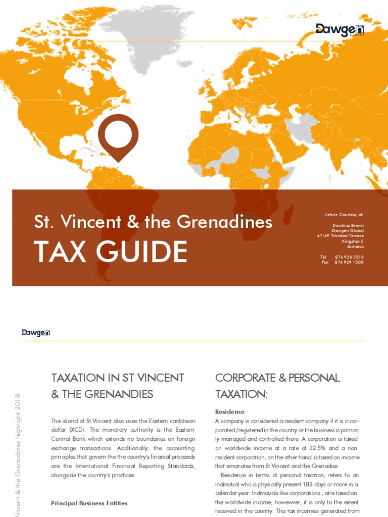 ST Vincent and The Grenadines Tax Guide | PDF | Taxes | Corporate Tax