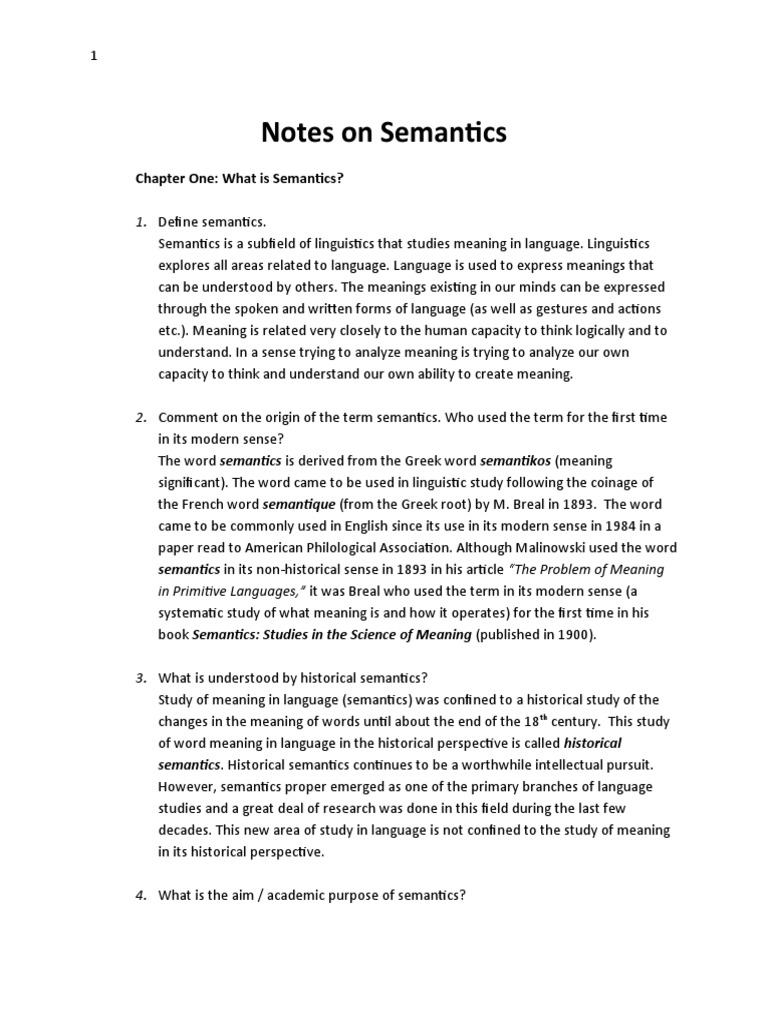Assignments On Semantics | PDF | Semantics | Linguistics