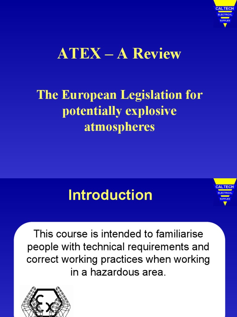 ATEX - A Review: The European Legislation For Potentially Explosive Atmospheres | PDF | Safety ...