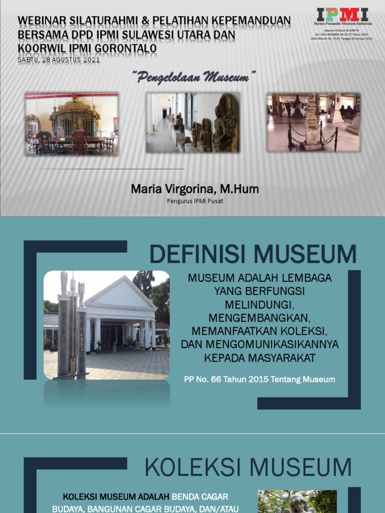 1 - Materi Bu Maria - Pengelolaan Museum | PDF