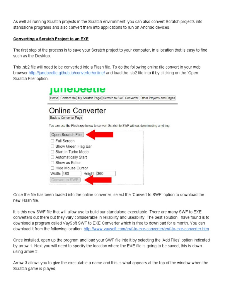 Converting A Scratch Project To An EXE | PDF | Scratch (Programming ...