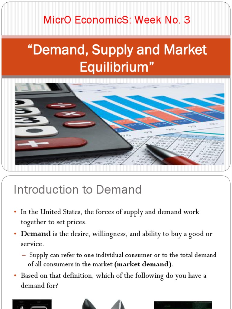 Week No. 3 Demand & Supply Part-1 | PDF | Supply (Economics) | Demand