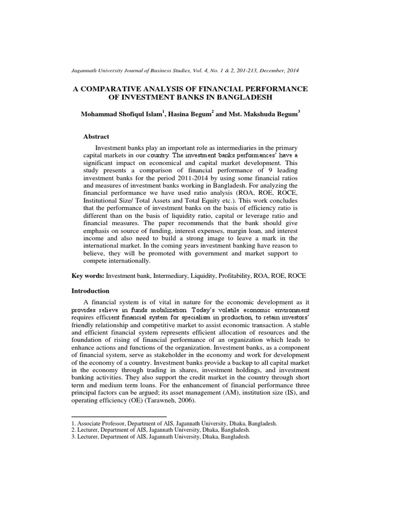 A Comparative Analysis of Financial Performance | PDF | Investing ...