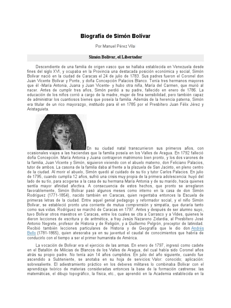 Simon Bolivar | PDF