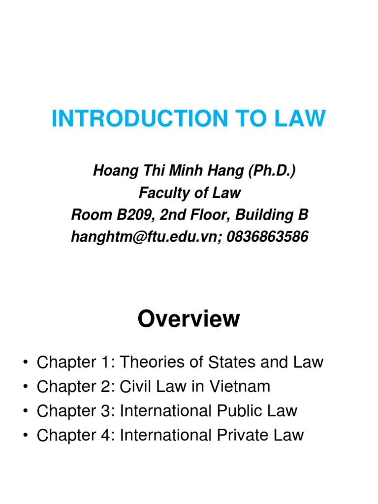 Introduction To Law - Course Introduction | PDF