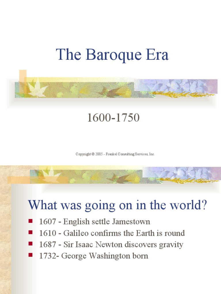 Baroque Period Powerpoint | PDF | Art | Poetry