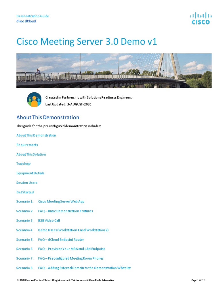 Cisco Meeting Server 3 0 Demo Guide v1-1 | PDF