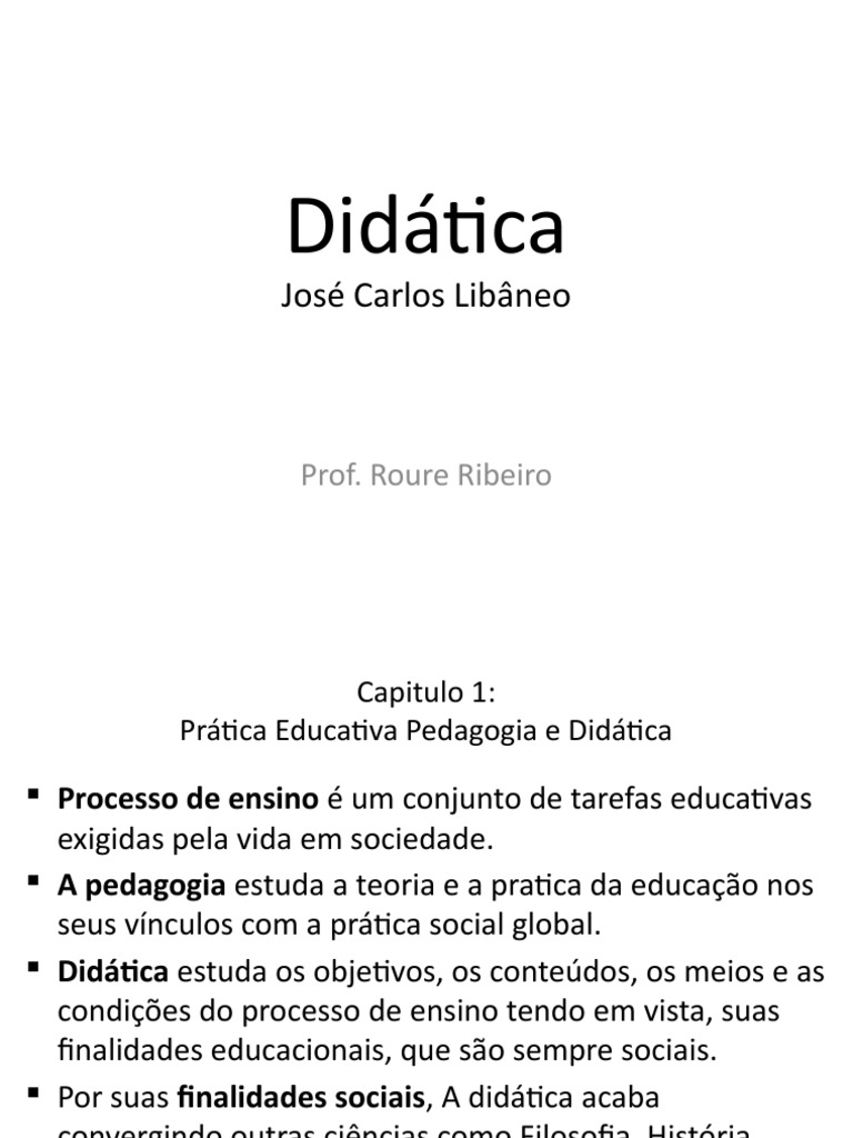 Didática e Prática Educativa de Libâneo | PDF | Sociologia | Pedagogia
