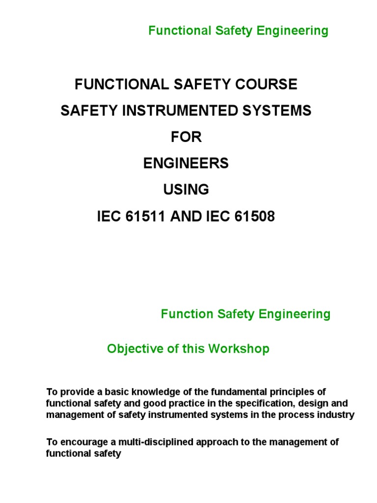 Functional Safety Engineering Workshop | PDF | Safety | Systems Engineering