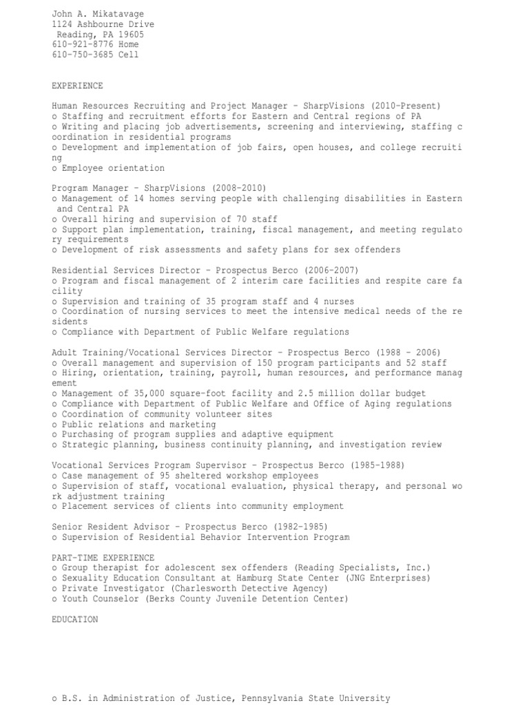 Human Resources and Program Management Expert | PDF | Supervisor ...
