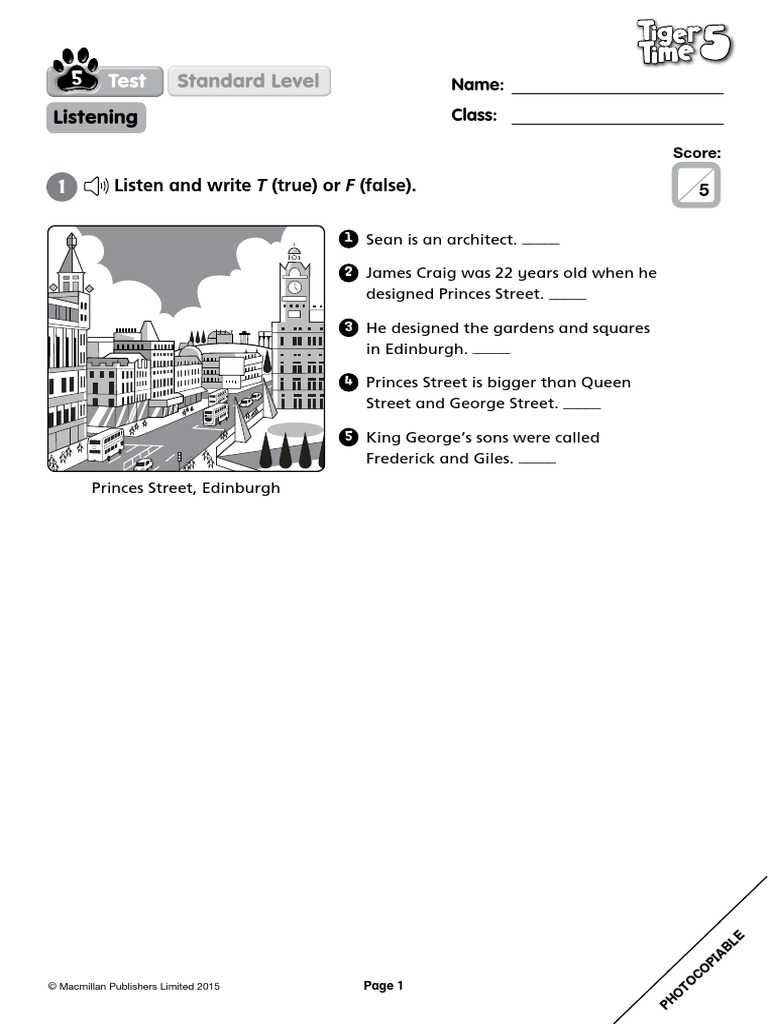 Tiger Time 5 - Unit Test 5 | PDF | Loch Ness Monster