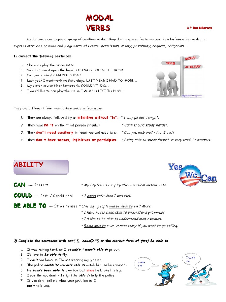 Grammar MODALS With Answers | PDF | Grammar | Linguistic Morphology