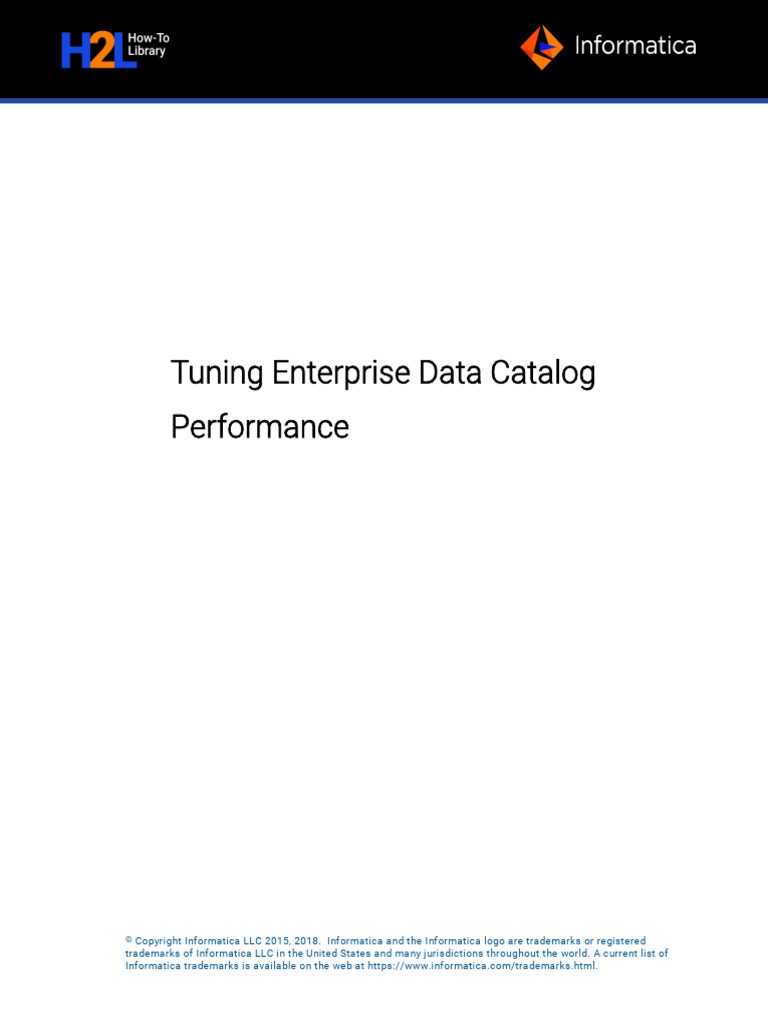 Tuning Enterprise Data Catalog Performance | PDF | Metadata | Apache Hadoop