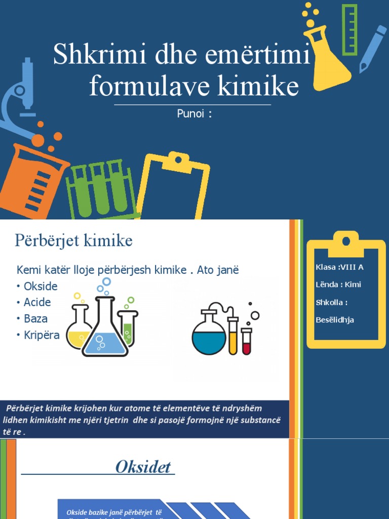 Shkrimi Dhe Emërtimi I Formulave Kimike | PDF