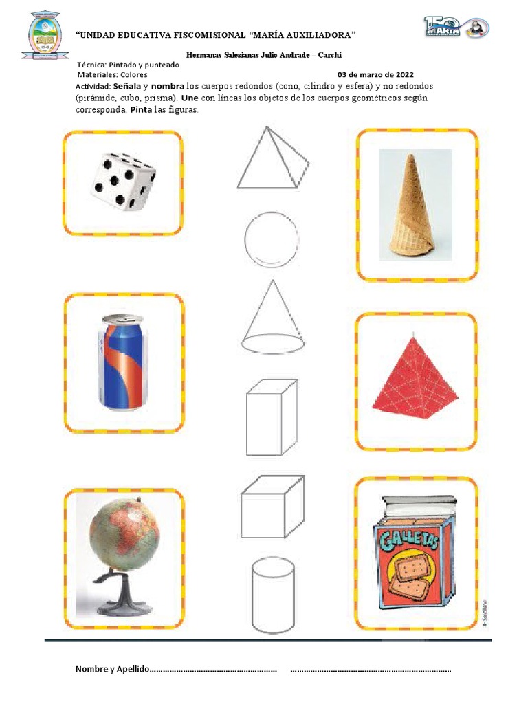 Actividades de Cuerpos Geométricos para Niños | PDF