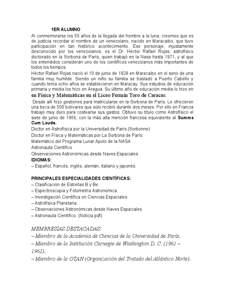 Héctor Rafael Rojas Imprimir2 | PDF | Luna | Nasa