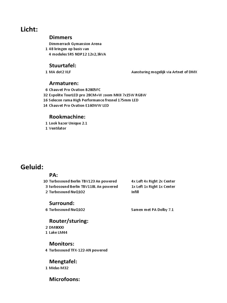 Technische Specificaties C | PDF