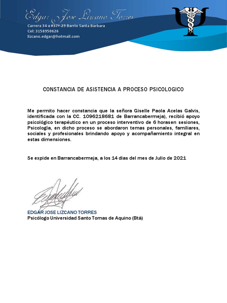 Constancia Psicologia Pdf