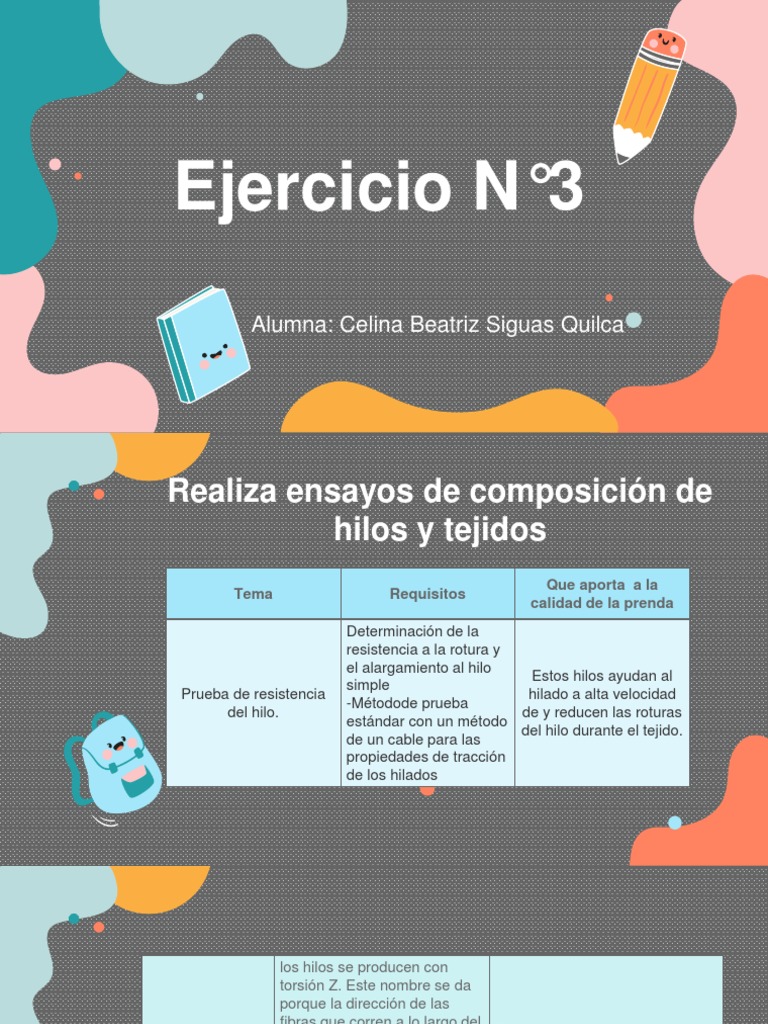Ejercicio 3-Procesos Textiles | PDF | Textiles | Algodón