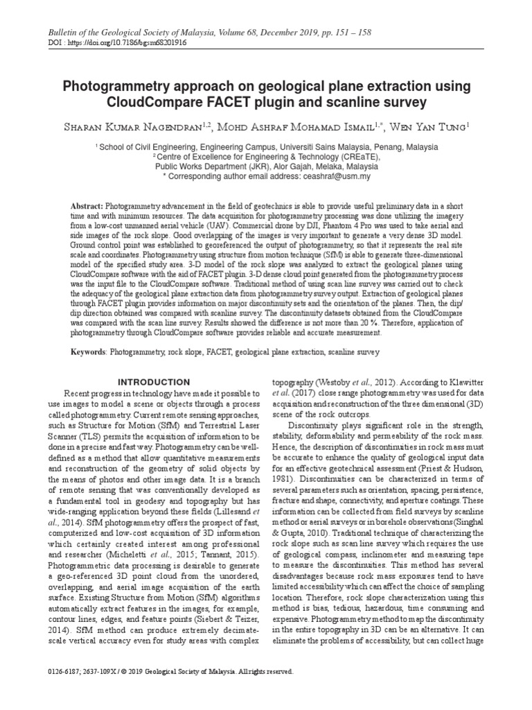2019-12.photogrammetry Approach On Geological Plane Extraction Using ...