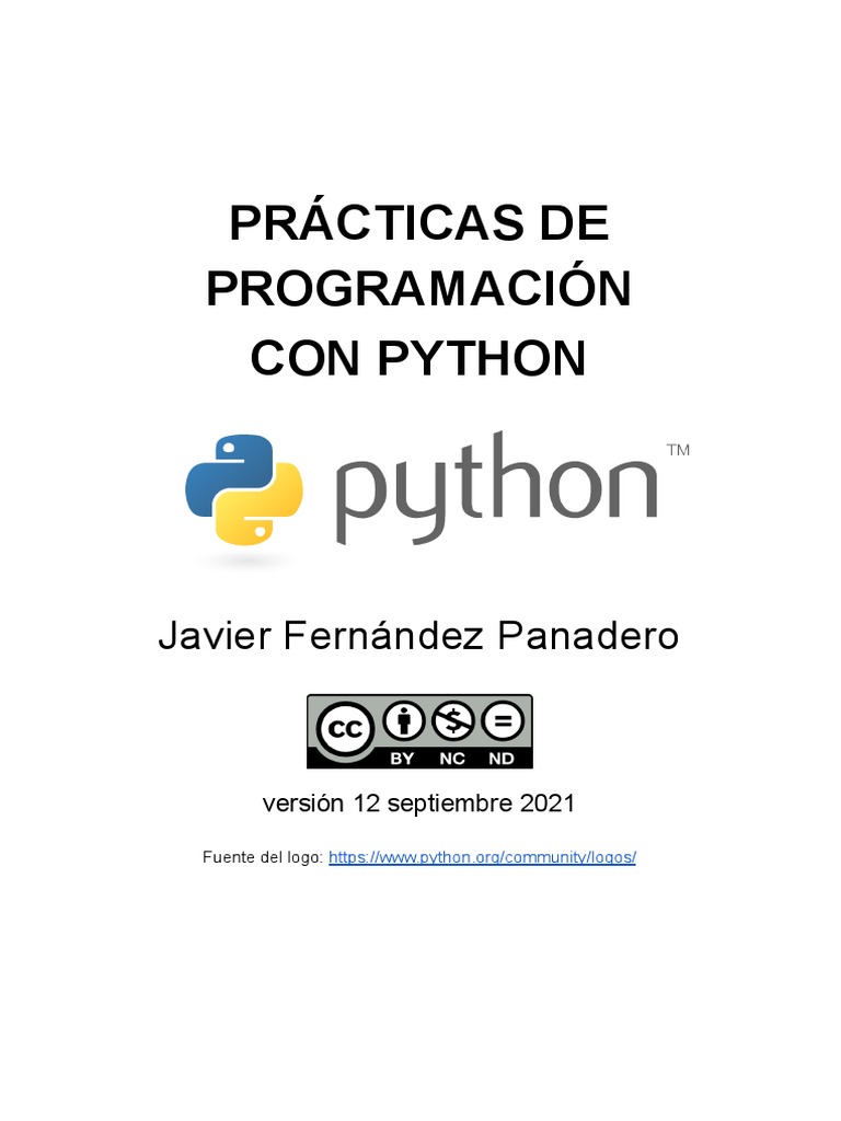 PRÁCTICAS DE PROGRAMACIÓN CON PYTHON v12-09-2021 | PDF | Python ...